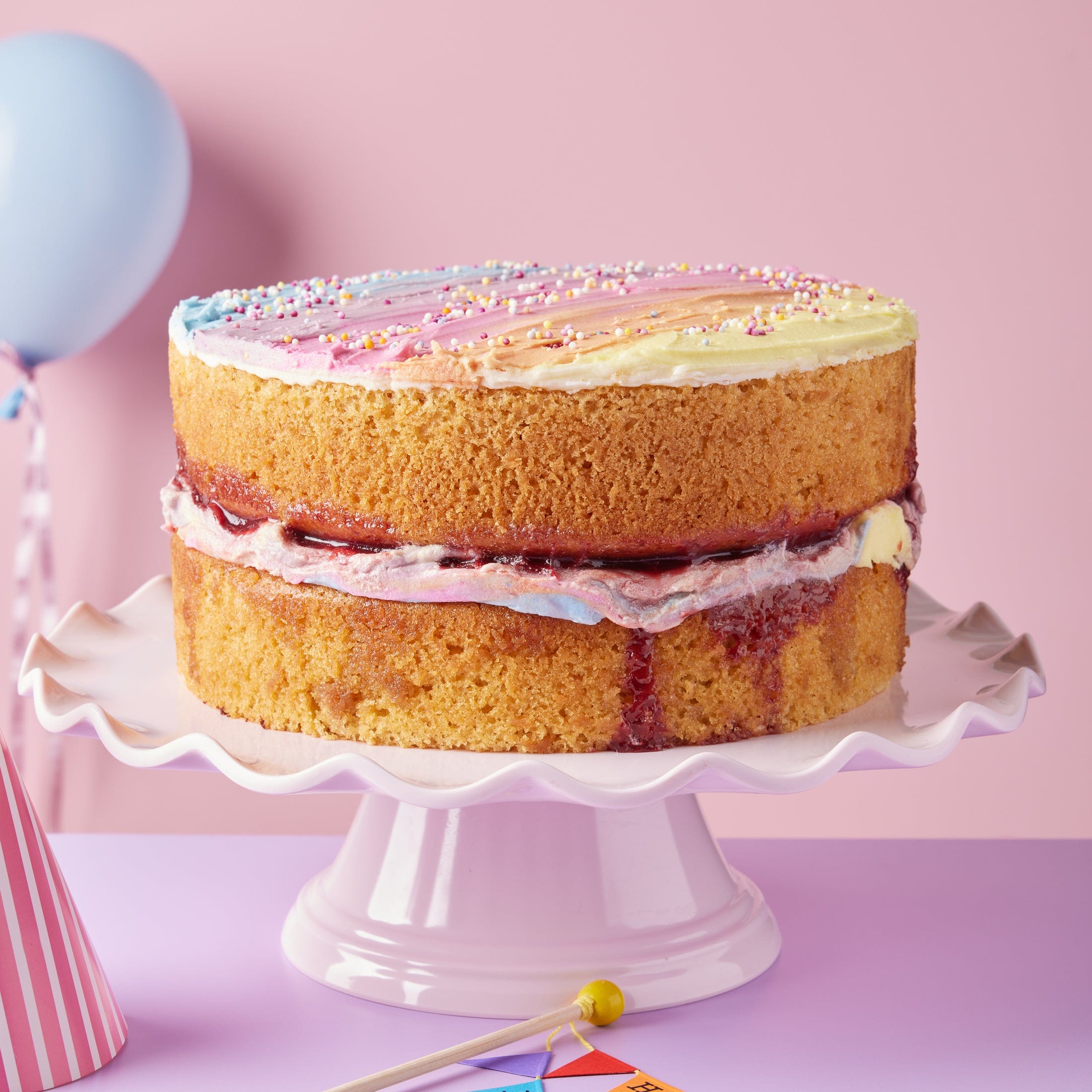 Rainbow Sprinkle Birthday Cake – Cutter & Squidge