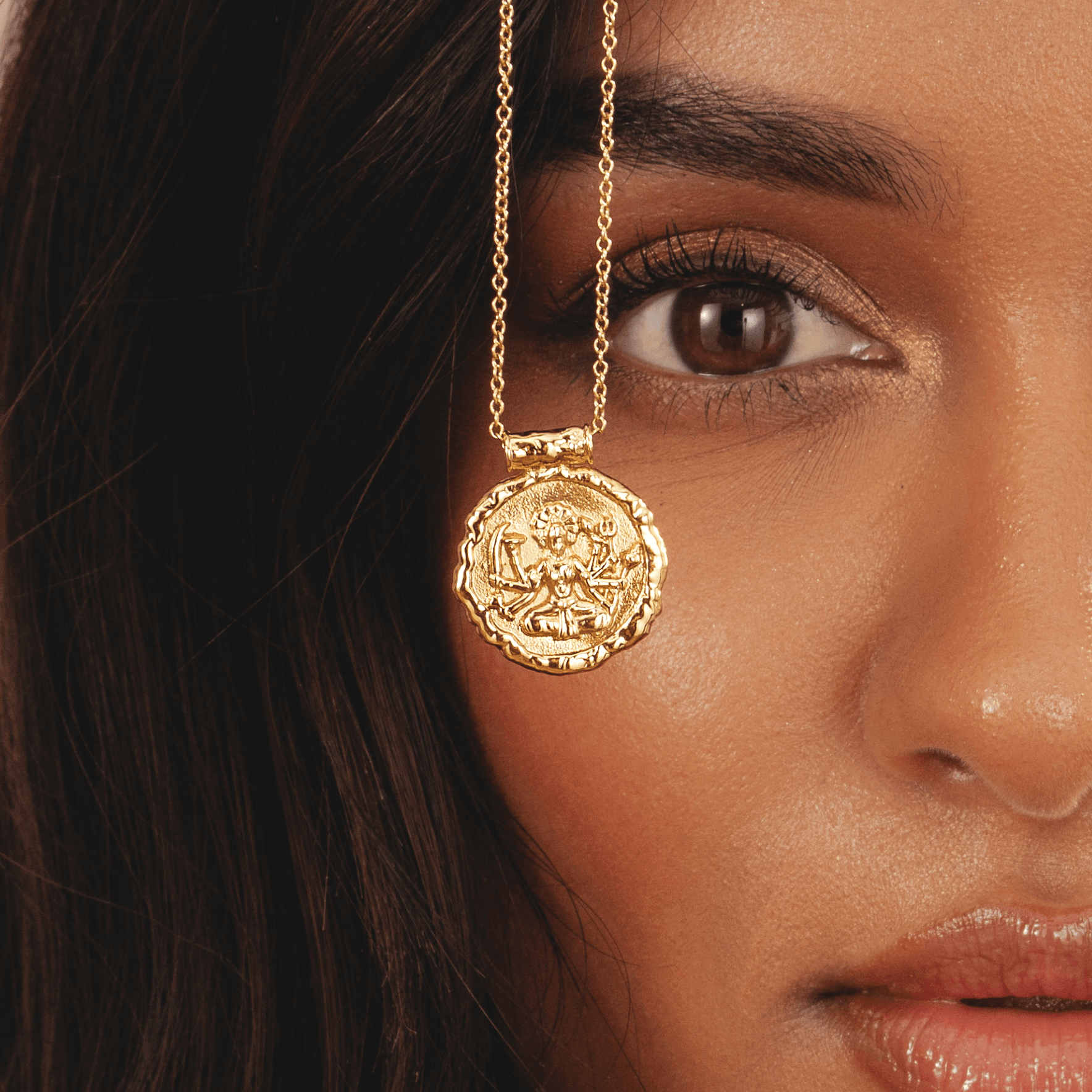 Goddess Durga Gold Necklace – Cutter & Squidge