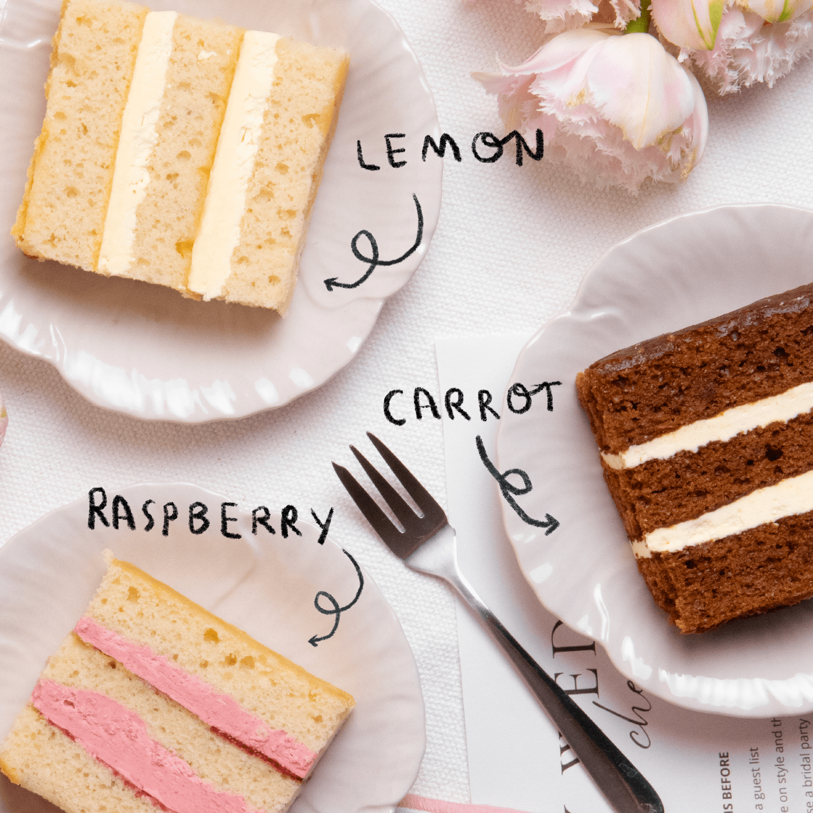 Four Tier Floral Ruffle Wedding Cake – Cutter & Squidge