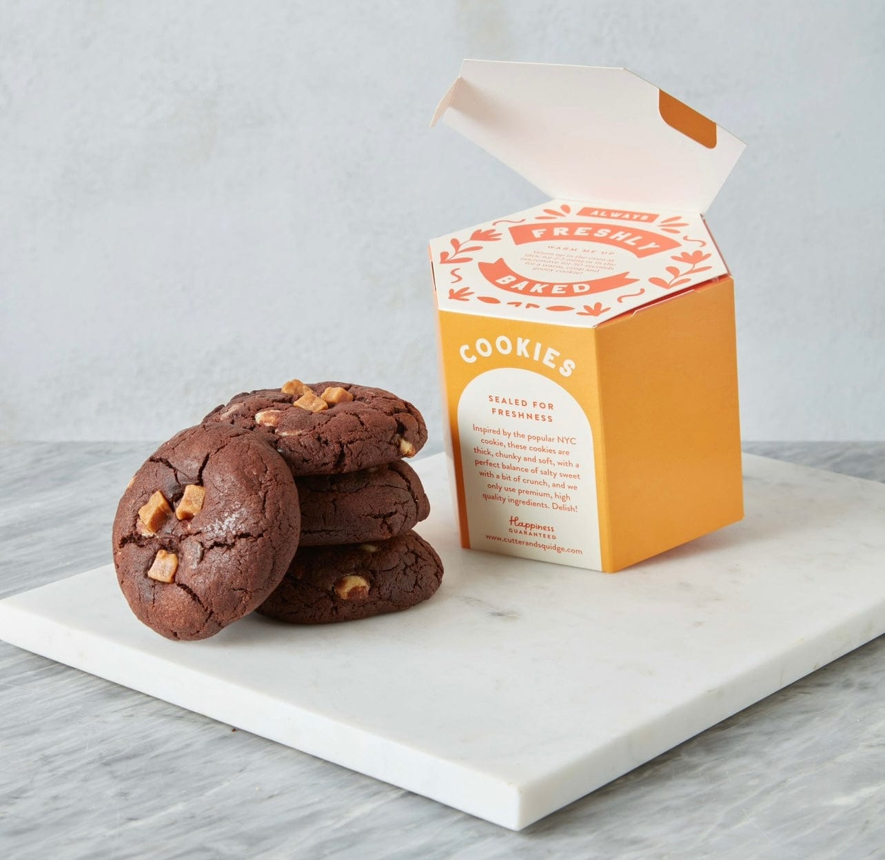Choco Salted Caramel Chunky Cookie Box – Cutter & Squidge
